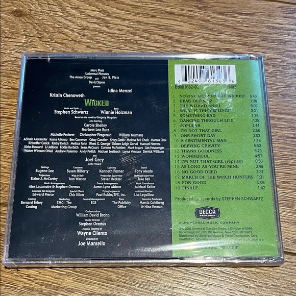 Media | Wicked Broadway Cast Album Cd | Poshmark